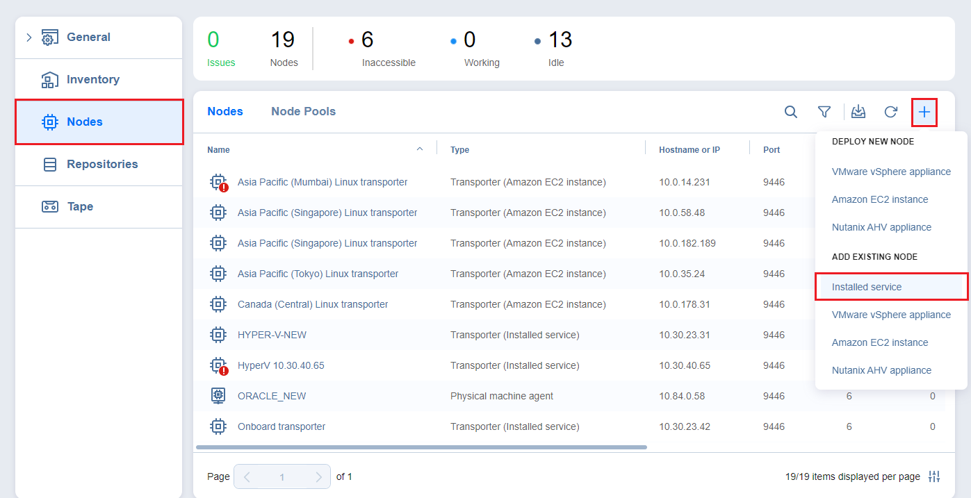 Adding Existing Nodes
